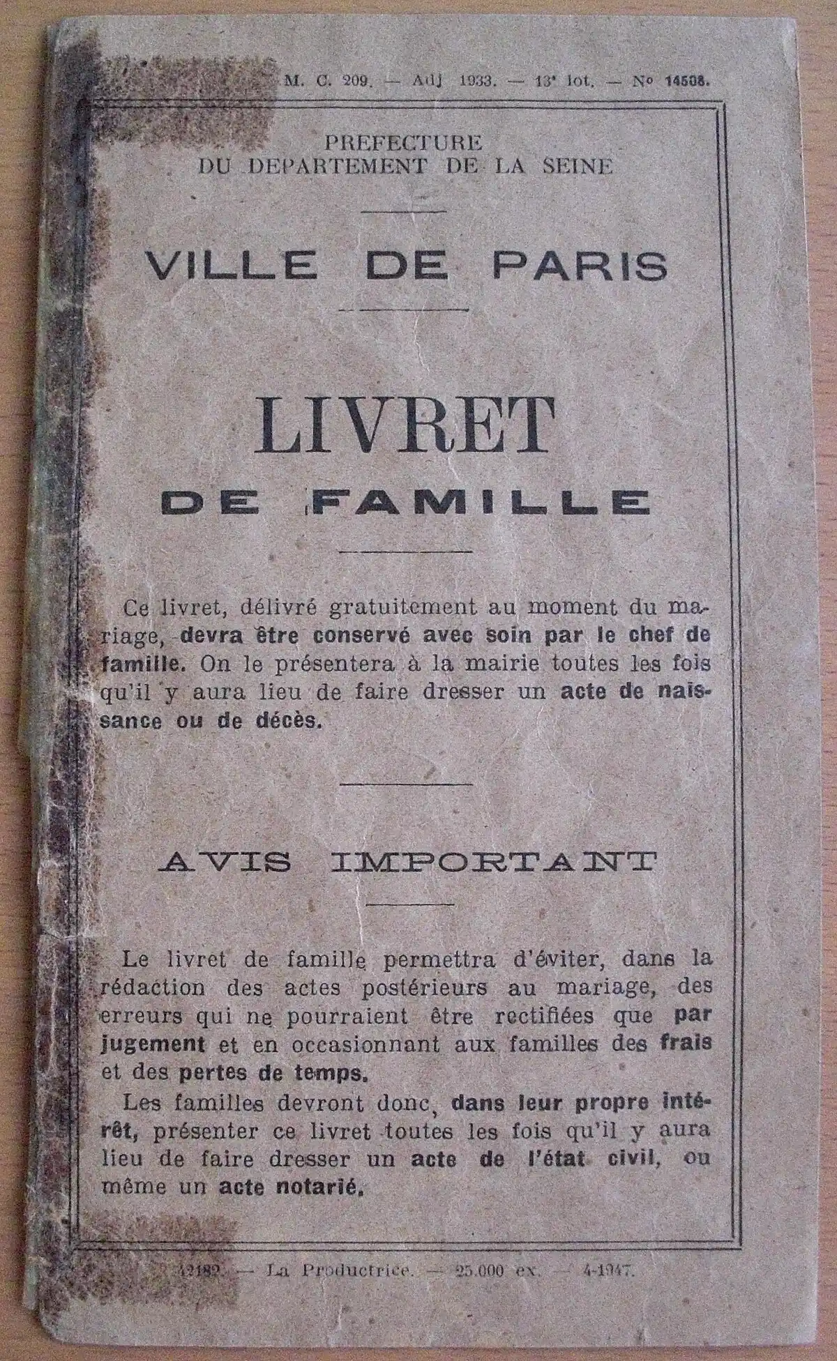 Retrouver Un Livret De Famille Ancien : Le Début D’une Recherche ...